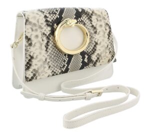 roberto cavalli class white viper shoulder bag for womens