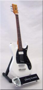 johnny ramone miniature guitar with guitar pick