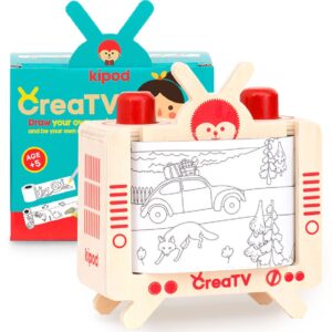 creatv – unique childrens drawing roll kit. diy story making set for kids to create movies & comics. unique kids arts and crafts activity for boys & girls. 5 premade coloring story rolls. ages 4-12