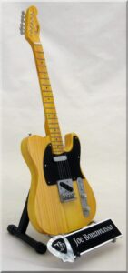 joe bonamassa miniature guitar telecaster with guitar pick