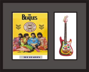 miniature guitar shadowbox sgt. peppers lonely hearts