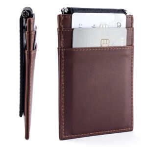 dockem the rȳd with cash corral minimalist modular wallet, genuine leather