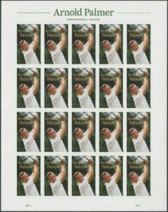 famous golfer sheet of 20 forever postage stamps scott 5455