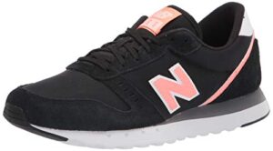 new balance women's 311 v2 sneaker, black/paradise pink, 7.5