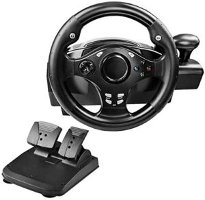 dual-motor racing wheel, 270 degree rotation steering wheel for ps3/ps4/xbox one/xbox 360/ns switch/pc/android, with pedals, gear shifter