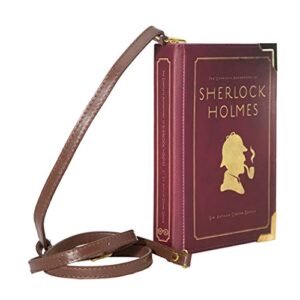 well read co crossbody purse handbag for book lovers - sherlock holmes, vegan leather, large