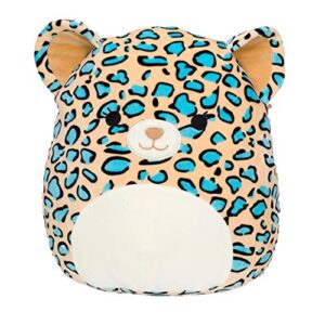 squishmallows official kellytoy plush 12" liv the teal leopard - ultrasoft stuffed animal plush toy