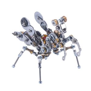 xshion 3d metal puzzle insect model kit, diy assembly jigsaw mantis puzzle model building kit for adults kids mechanical model educational toy brain teaser desk ornaments collectible toys