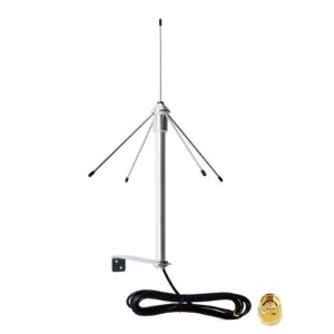 hys 433mhz 3dbi omni antenna 50 ohm gsm aerial w/3m(9.8ft) rg58 coaxial cable sma male plug and mounting bracket