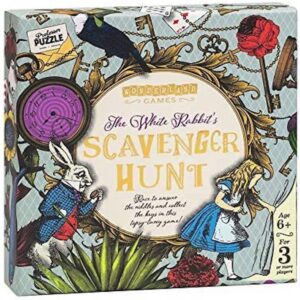 the white rabbit's scavenger hunt by professor puzzle. - alice in wonderland themed treasure hunt for the whole family.