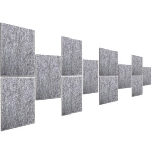 myoyay 12 pack acoustic foam panels sound absorbing wall panels 16x12in sound proofing studio wall padding noise absorbing treatment board for home office sound panels noise reducing for walls