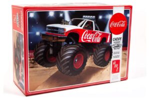 amt skill 2 model kit chevrolet silverado monster truck coca-cola 1/25 scale model