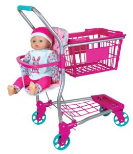 lissi shopping cart with 16" baby doll