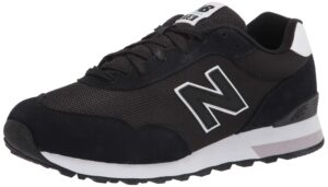 new balance women's 515 v3 sneaker, black/nb white, 8