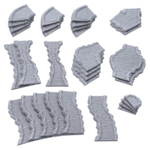 modular waterways, 3d printed tabletop rpg scenery and wargame terrain for 28mm miniatures