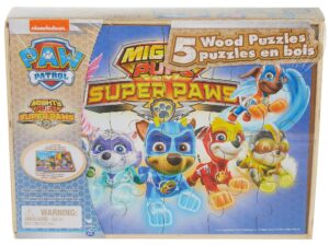 mighty pups super paws 5 wood puzzles