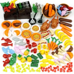 city food accessories - building block friends animals bricks, people house kitchen farm restaurant moc pieces parts, classic party favors toys for boys girls