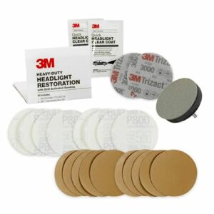 3m headlight restoration kit, heavy duty 2-pack, easy heavy duty car headlight restoration system, headlight cleaner and restorer, use with a household drill