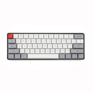 bjzxz mechanical gaming keyboard type-c wired rgb backlight mechanical gaming keyboard 60% 61 keys nkro gateron optical axis suitable for home office (color : white, size : red switch)