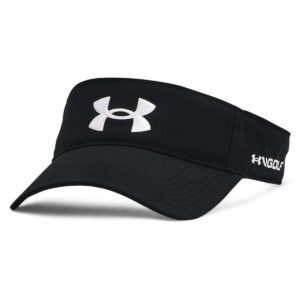 under armour men's golf96 visor , black (001)/white , one size fits most