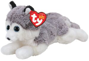 ty uk ltd 2009646 beanie babies baltic dog plush toy, multicoloured, 6 inches