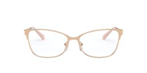 a|x armani exchange women's ax1040 cat eye prescription eyewear frames, shiny rose gold/demo lens, 54 mm