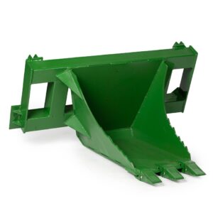 titan attachments usa made green extreme duty stump bucket tree spade scoop digger, fits john deere hook and pin