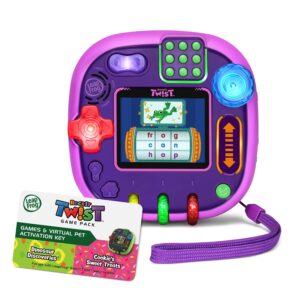 leapfrog rockit twist handheld learning game system, green and 2-game pack: cookie's sweet treats and dinosaur discoveries