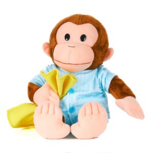 kids preferred curious george monkey plush - george in pajamas 12" stuffed animal (91719)