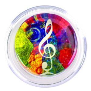 magic rosin - 3g groovy treble clef - premium grade instrument rosins for violin, viola and cello bows - excellent grip - delivers a clear, complex tone - purified transparent pine rosin - usa made