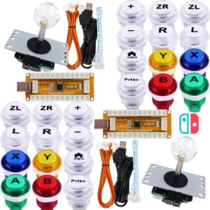 sj@jx arcade game controller usb encoder 2 player gamepad cherry mx microswitch button 8way joystick for nintendo switch pc ps3 retropie raspberry pi mame