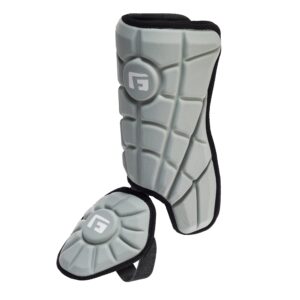 g-form batter's leg guard, silver, lh hitter, youth