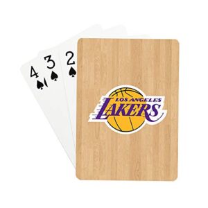 pro specialties group los angeles lakers playing cards hardwood nba playing cards team color small…