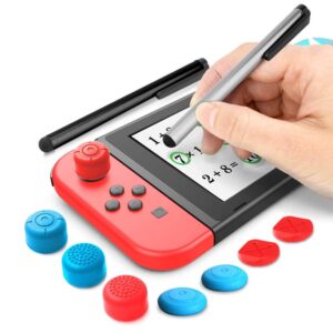 stylus kit for nintendo switch, 2 stylus for switch and 6 thumb grip caps