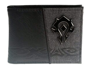 wow horde metal logo bi fold wallet