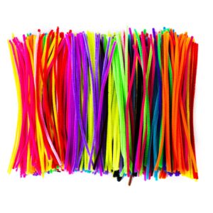 kkbestpack 20 colors 300 pcs pipe cleaners craft chenille stems for kids diy art creative craft decorations (6 mm x 12 inch) assorted colors