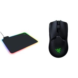 razer firefly v2 gaming mousepad + viper ultimate w/o dock gaming mouse bundle