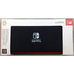 powera official nintendo switch protection kit - protective case, cleaning cloth, screen protector and applicator