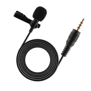 soonhua lavalier microphone, 3.5mm professional mic omnidirectional condenser lavalier microphone for smartphones or any other mobile device