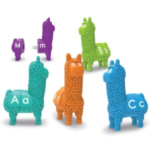 learning resources snap-n-learn llamas - 26 pieces, ages 18 months toddler learning toys, alphabet learning toys for toddlers, preschool learning toys, abc for kids