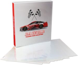 unikeep nascar themed collectible card storage binder, 360 card capacity (car)