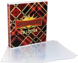 unikeep wwe wrestlemania themed collectible card storage binder - comes with 20 card pages (tartan)