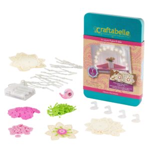 craftabelle – twinkling fairy flowers creation kit – diy twinkle lights for bedroom – 106pc string light set with accessories – diy arts & crafts for kids aged 8 years +