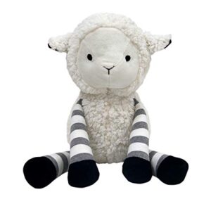 lambs & ivy little sheep white/gray plush lamb stuffed animal toy - ivy