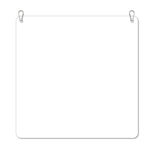 bannerbuzz hanging sneeze guard clear acrylic barrier 5mm thickness, easy to install - cough guard plastic shield screen for retail stores, cashier, receptionist (40" x 32")