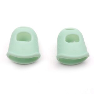 joyshopping 2pcs kalimba silicone finger fingertip protectors for kalimba beginners starters green large