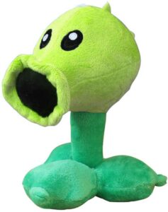 plants plush vs blue pea plush figure toys, shooter plush birthday, hallowen zombies pea decor plush valentinas, christmas, super gift (green peashooter)