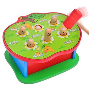 heo deluxe pounding bench wooden toy wooden whack-a-mole with mallet early development toy,parent-child interaction toy …