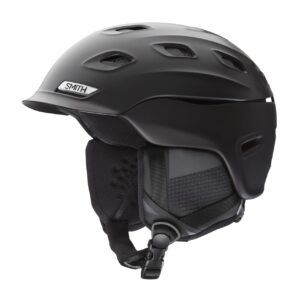 smith vantage round contour fit snow helmet in matte black, size medium