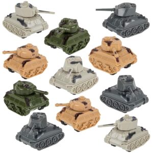 artcreativity mini pullback tanks (pack of 24) fun army toys, military vehicles with pullback mechanism, birthday army party favors for boys and girls, goodie bag fillers